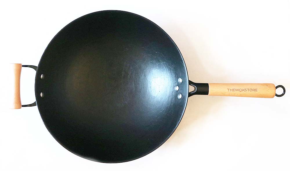 Wok Store Pre-Seasoned Cast Iron Woks with Long Handles - The Wok Store ...