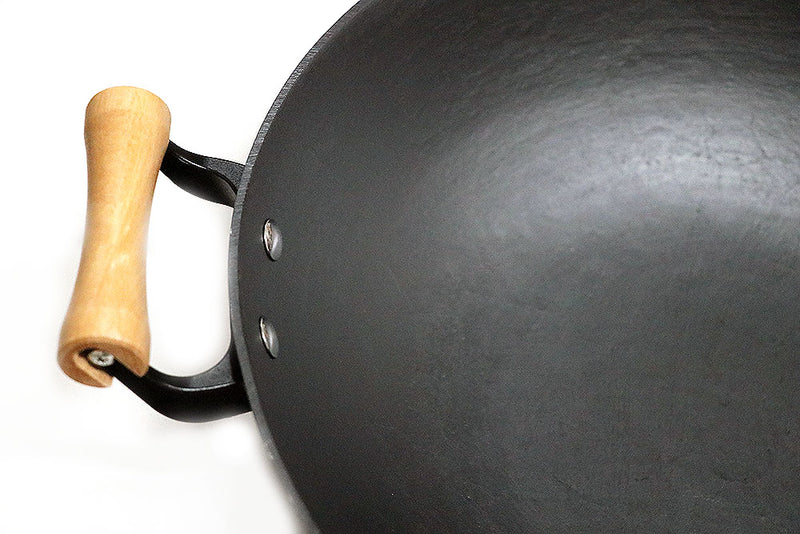 Wok Store Pre-Seasoned Cast Iron Woks with Long Handles - The Wok Store ...